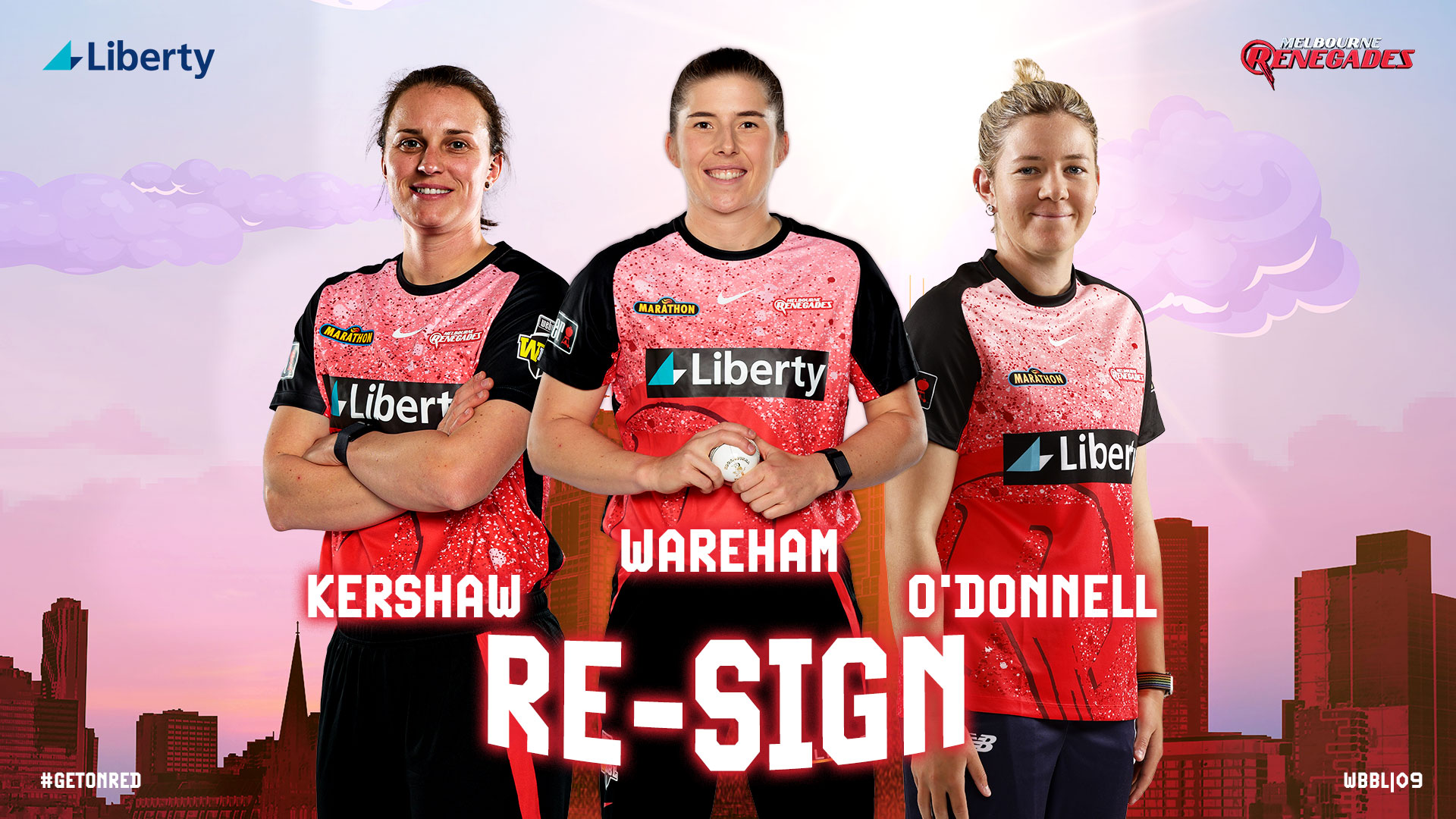 Wareham, Kershaw and O'Donnell re-commit | Melbourne Renegades