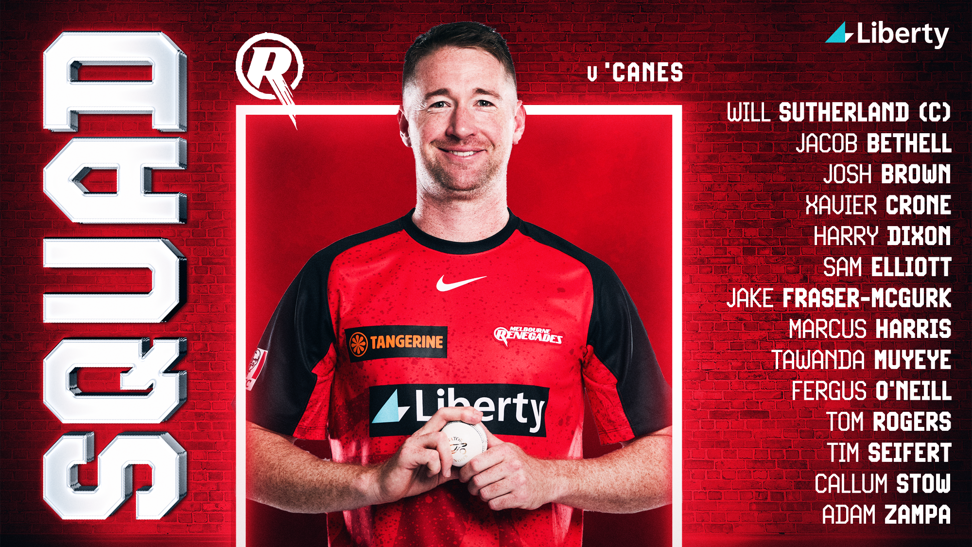 SQUAD: Two changes for crunch game | Melbourne Renegades